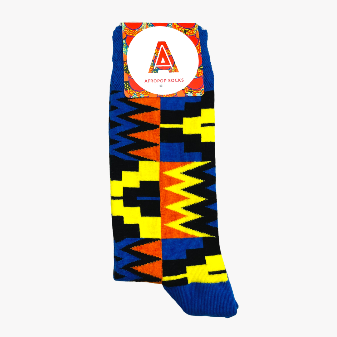 AFROPOP SOCKS | ZION BLUE | African Inspired Creations – Afropopsocks